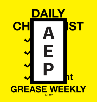 Genie 1-1287 Safety Label Daily Check List | Aerial Lift Decals