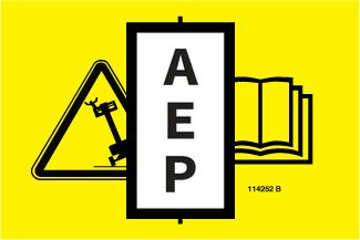 Genie 114252 Safety Label Tip Over Lmt Swtch | Aerial Lift Decals