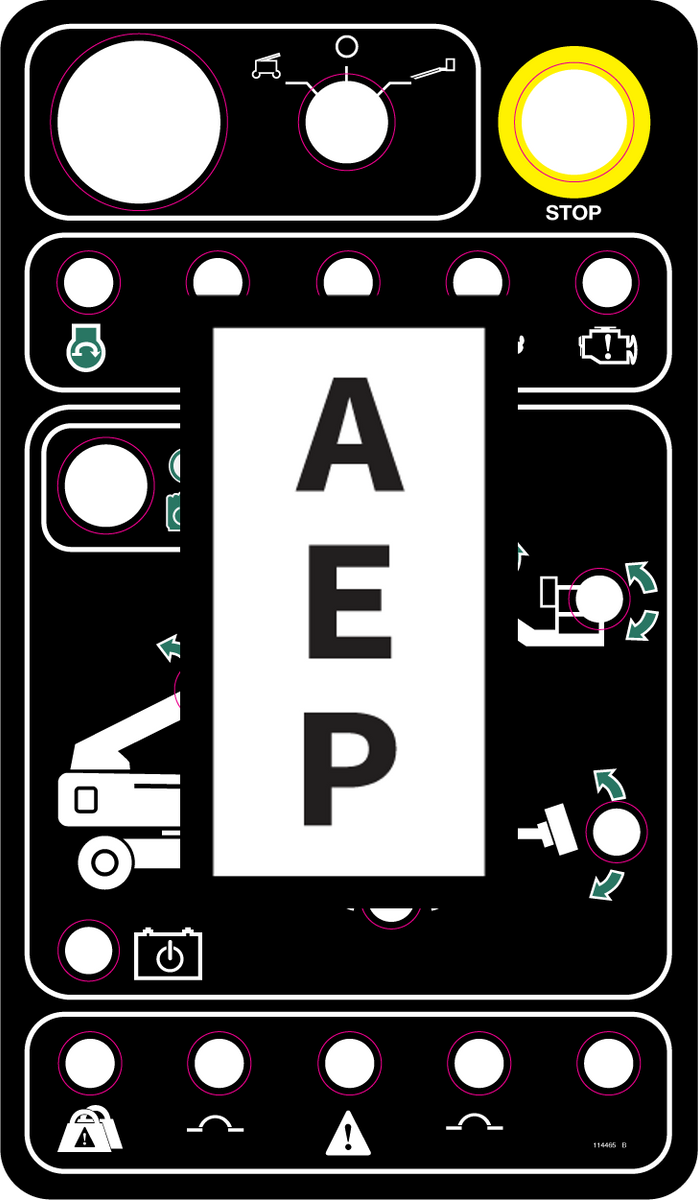 Genie 114465 Safety Label Ground Control Box | Aerial Lift Decals