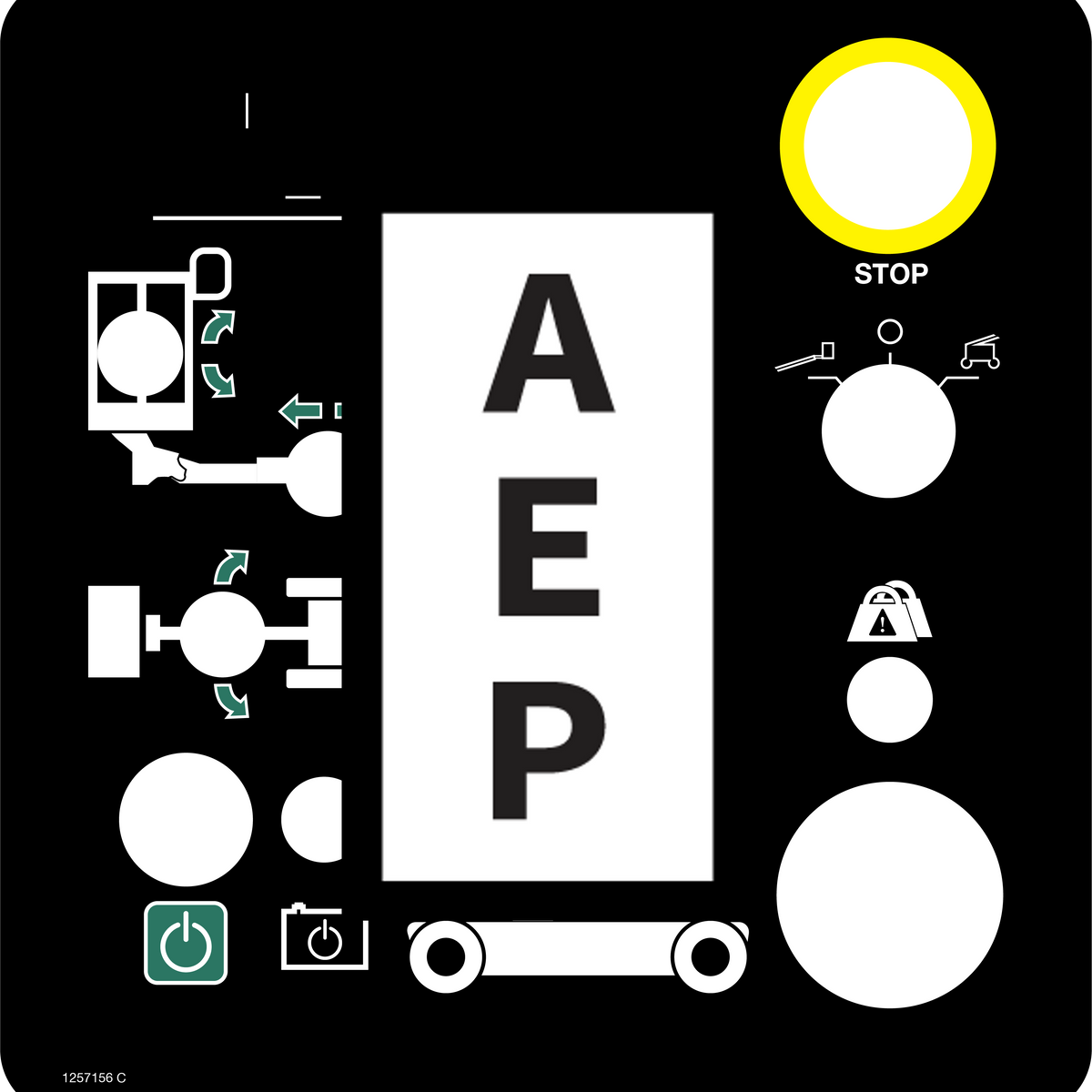 Genie 1257156 Ground Control Panel | Aerial Lift Decals