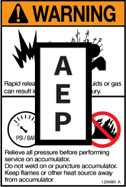 Genie 1284981 Accumulator Explosion Hazard-Word | Aerial Lift Decals