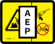 Genie 1290673 Symbol Electric Hazard Plug- Gs-1330M | Aerial Lift Decals