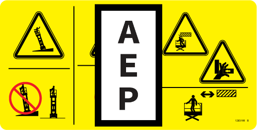 Genie 1293166 Tip-Over-Crush- Gs-1330M | Aerial Lift Decals