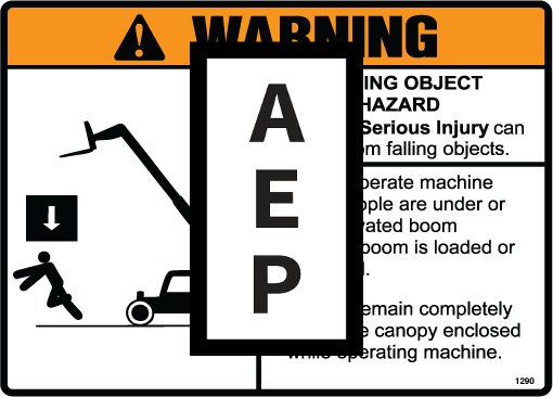 Genie 2-1290 Falling Object Hazard | Aerial Lift Decals