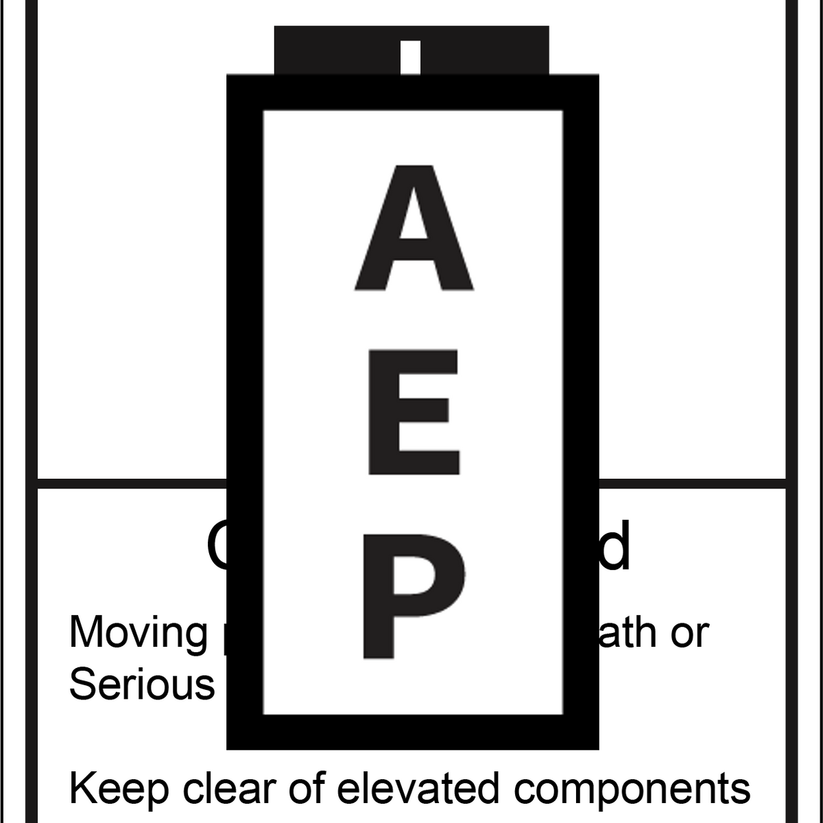 Genie 2-1298 Overhead Crush Hazard | Aerial Lift Decals