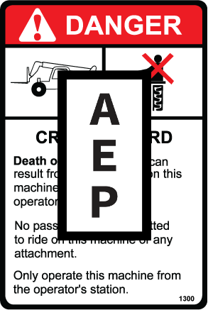 Genie 2-1300 Crush Hazard- No Ride | Aerial Lift Decals – Aerial ...