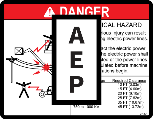 Genie 2-1301 Safety Label Electrical Hazard | Aerial Lift Decals