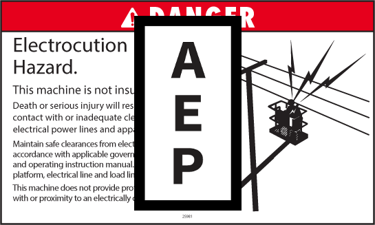 Genie 25981 Electrocution Hazard | Aerial Lift Decals