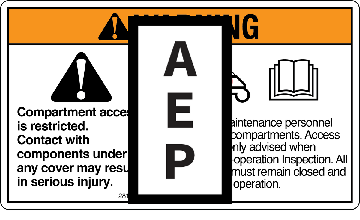 Genie 28175 Warning-Compart Access | Aerial Lift Decals