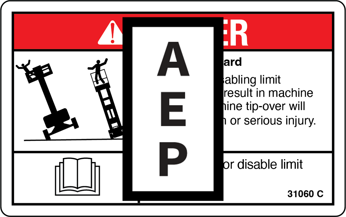 Genie 31060 Danger Do Not Alter Swtc | Aerial Lift Decals