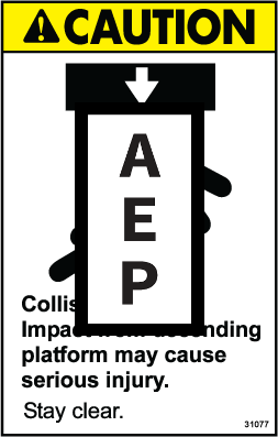 Genie 31077 Caution-Collision Hazard | Aerial Lift Decals