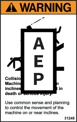 Genie 31245 Warning-Collision Hazard | Aerial Lift Decals
