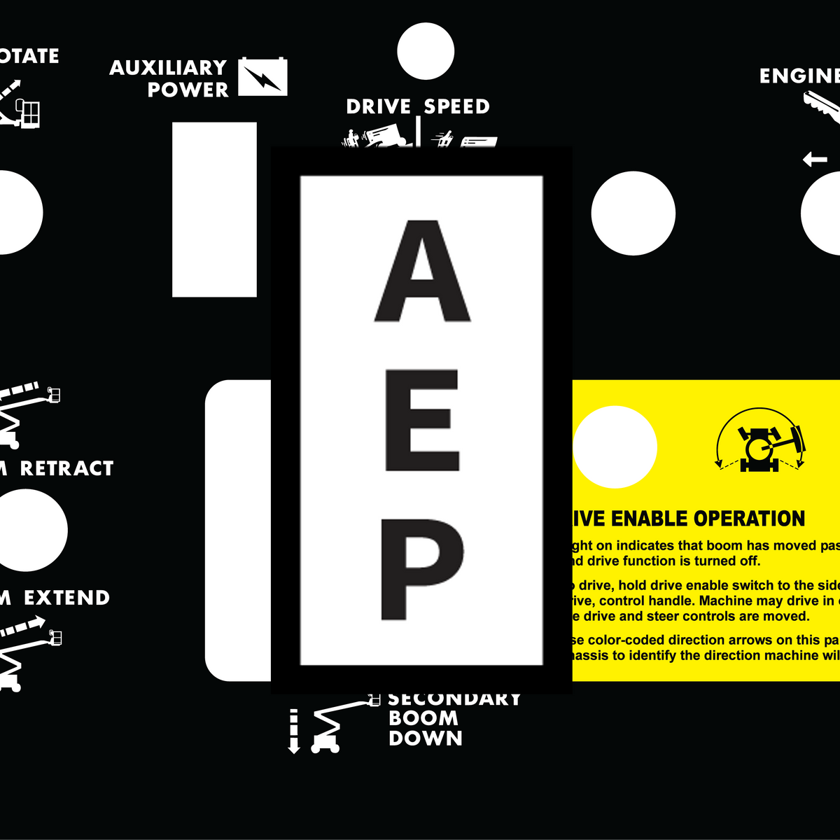 Genie 32922 Safety Label Platform Ctrl Panel | Aerial Lift Decals