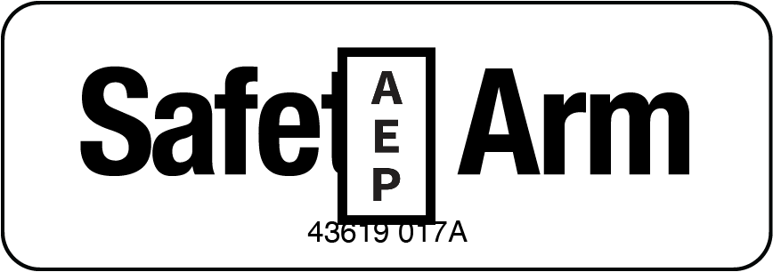 Genie 43619 Safety Label Safety Arm | Aerial Lift Decals