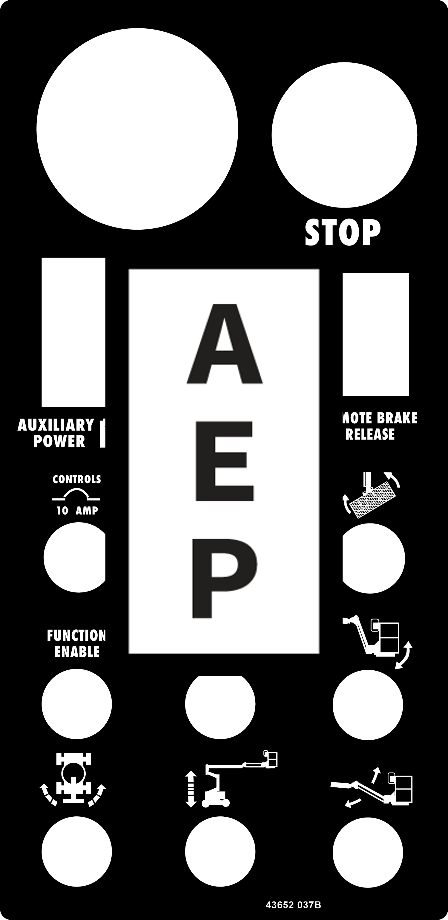 Genie 43652 Ground Control Panel | Aerial Lift Decals – Aerial ...