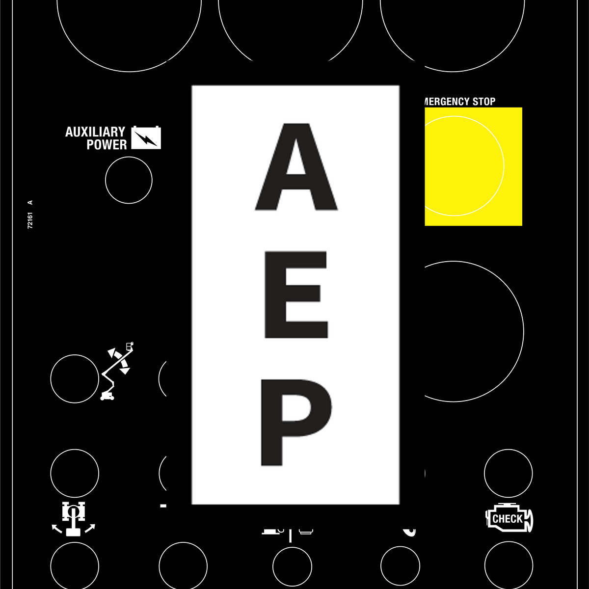 Genie 72161 Safety Label Gnd Cont Pnl-Z60 | Aerial Lift Decals