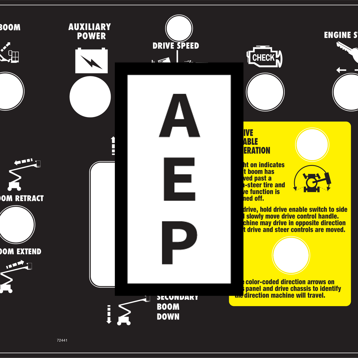 Genie 72441 Platform Control Panel | Aerial Lift Decals