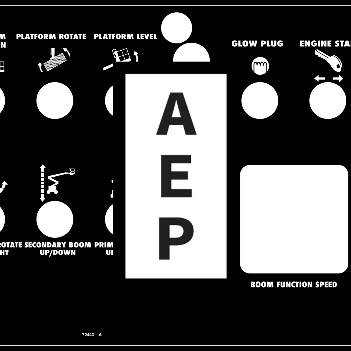 Genie 72443 Platform Control Panel | Aerial Lift Decals