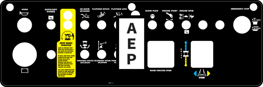 Genie 72443 Platform Control Panel | Aerial Lift Decals