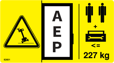 Genie 82601 Safety Label Max Capacity | Aerial Lift Decals
