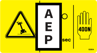 Genie 82604 Danger-Side Frc 400N | Aerial Lift Decals