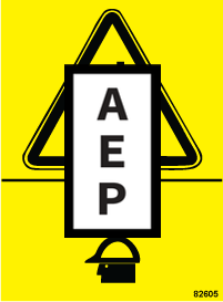 Genie 82605 Warning-Collision Hazard | Aerial Lift Decals