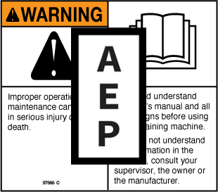 Genie 97666 Safety Label Warn-Read Manual | Aerial Lift Decals