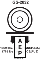 Genie 97692 Safety Label Wheel Load 2032 | Aerial Lift Decals