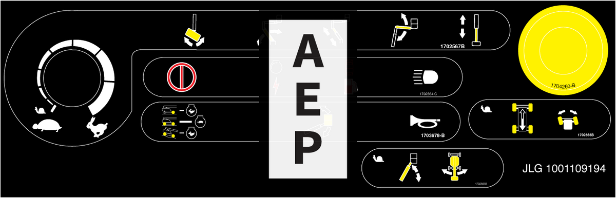 JLG 1001109194 Decal Kit Platform Console Decal | Aerial Safety Labels
