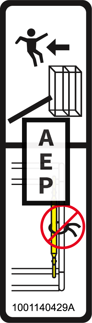 JLG 1001140429 Decal Drop Bar | Aerial Safety Labels