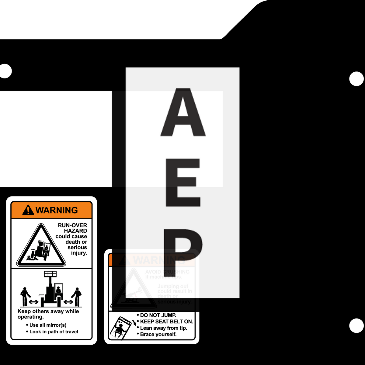 JLG 1001158272 Decal Overlay Right Hand Ansi | Aerial Safety Labels