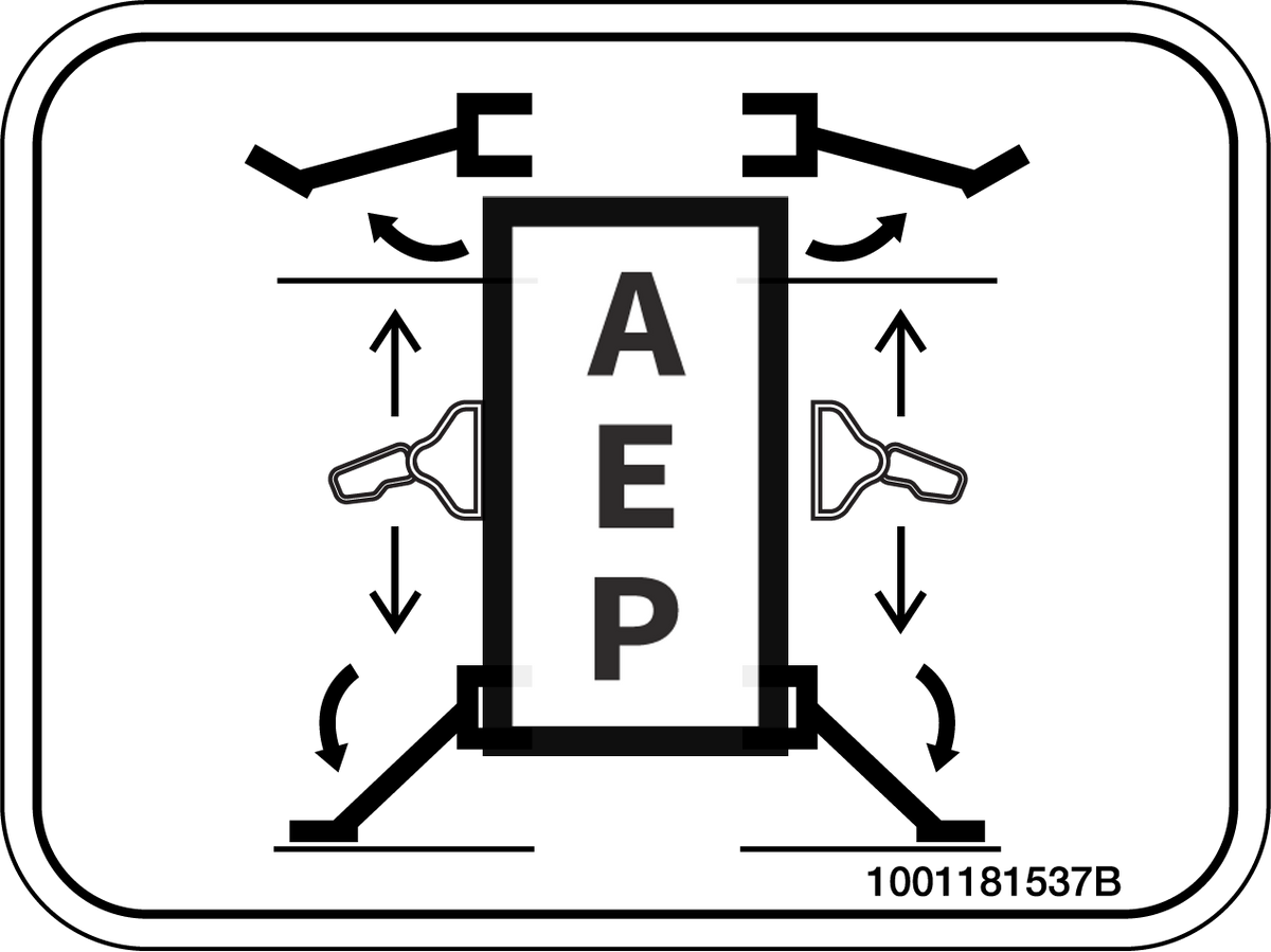 JLG 1001181537 Decal Outrigger Switches | Aerial Safety Labels