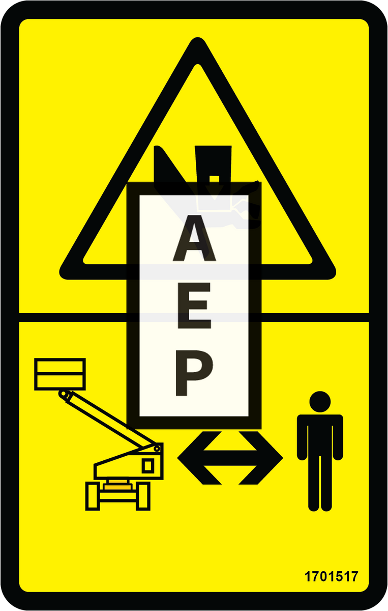 JLG 1701517 Decal Crushing | Aerial Safety Labels