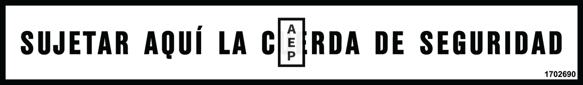 JLG 1702690 Decal Attach Lanyard Here | Aerial Safety Labels