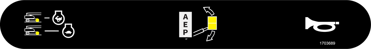 JLG 1703689 Decal Horn Drv Spd Level | Aerial Safety Labels