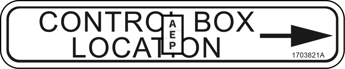 JLG 1703821 Decal Control Box Location | Aerial Safety Labels