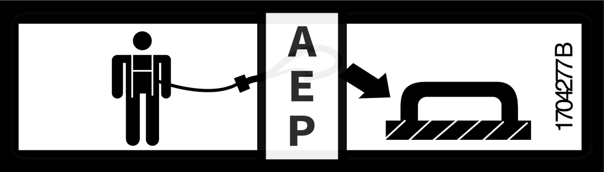 JLG 1704277 Decal Lanyard Attach | Aerial Safety Labels