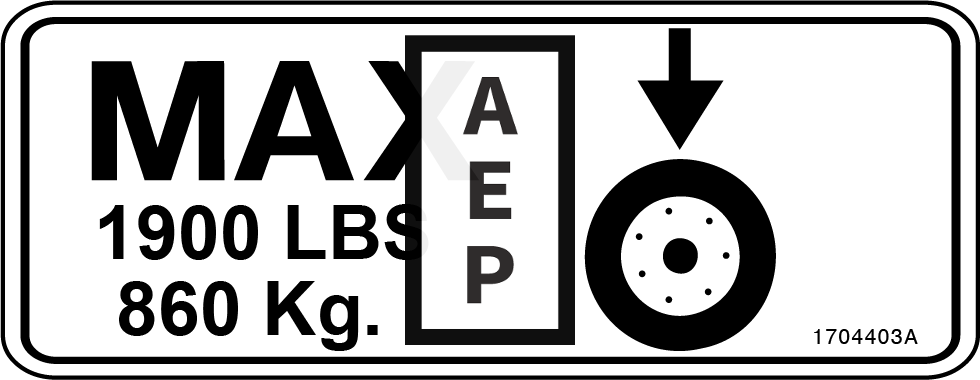 JLG 1704403 Decal Wheel Load 3246E2 | Aerial Safety Labels