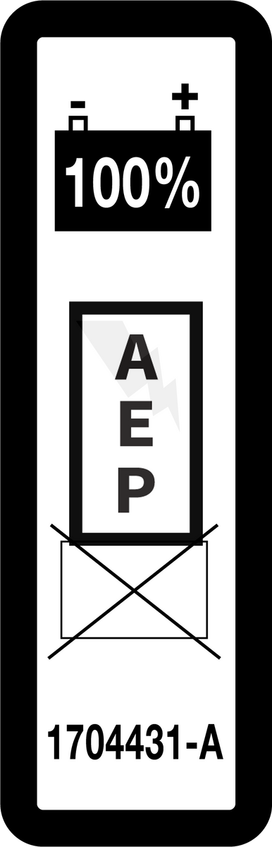 JLG 1704431 Decal Battery Charge Led Indic | Aerial Safety Labels