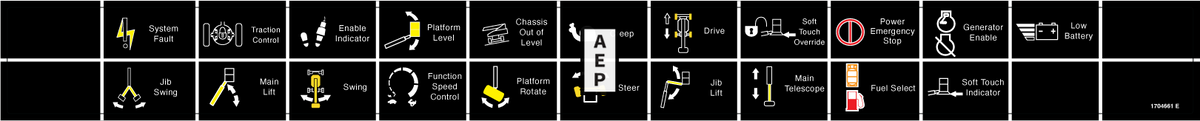 JLG 1704661 Decal Legend | Aerial Safety Labels