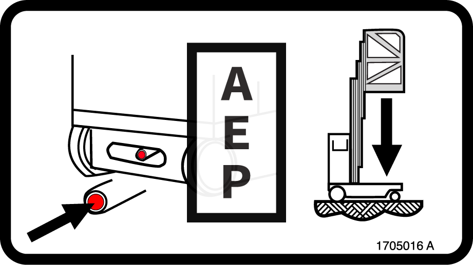 JLG 1705016 Decal Manual Descent | Aerial Safety Labels
