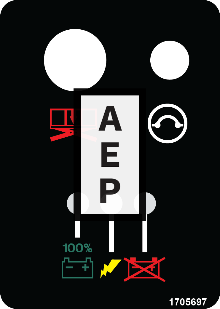 JLG 1705697 Decal Led Overload | Aerial Safety Labels