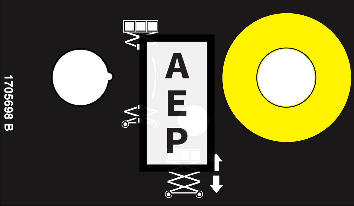 JLG 1705698 Decal Control Icon | Aerial Safety Labels