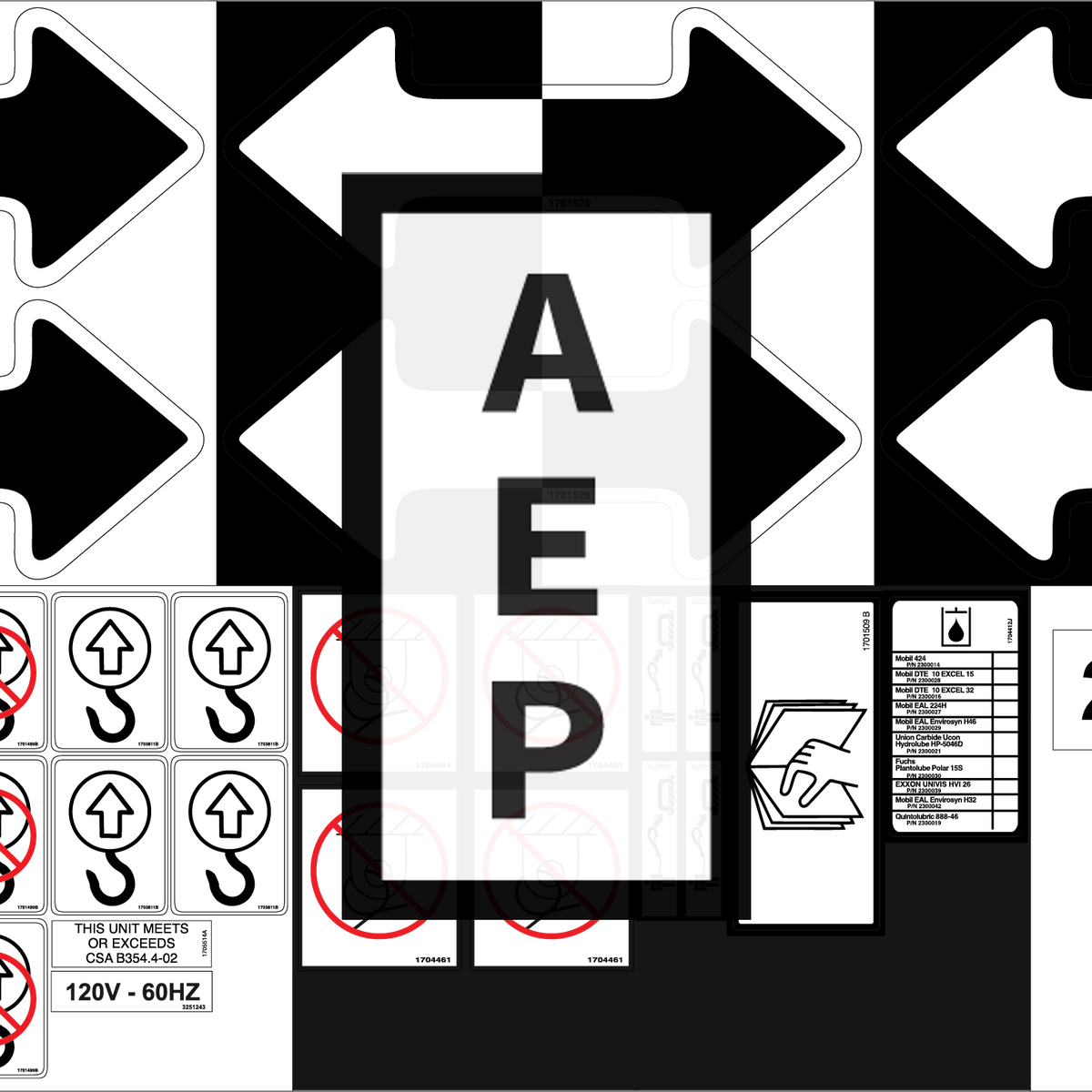 JLG 2902303 Decal Kit Master | Aerial Safety Labels