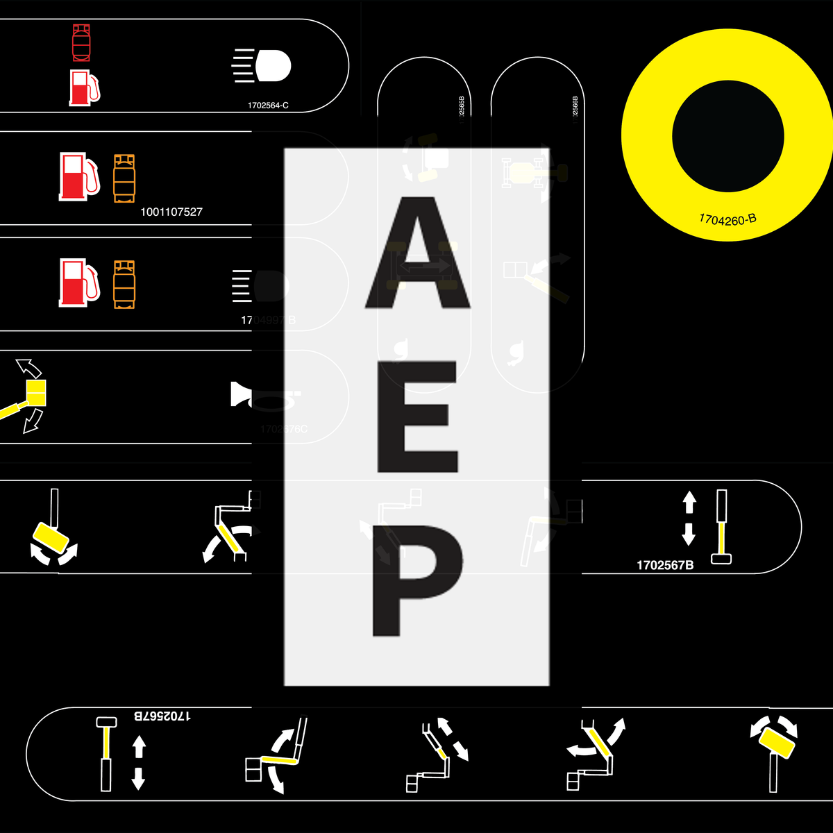JLG 2910872 Decal Kit Platform Console Decal | Aerial Safety Labels