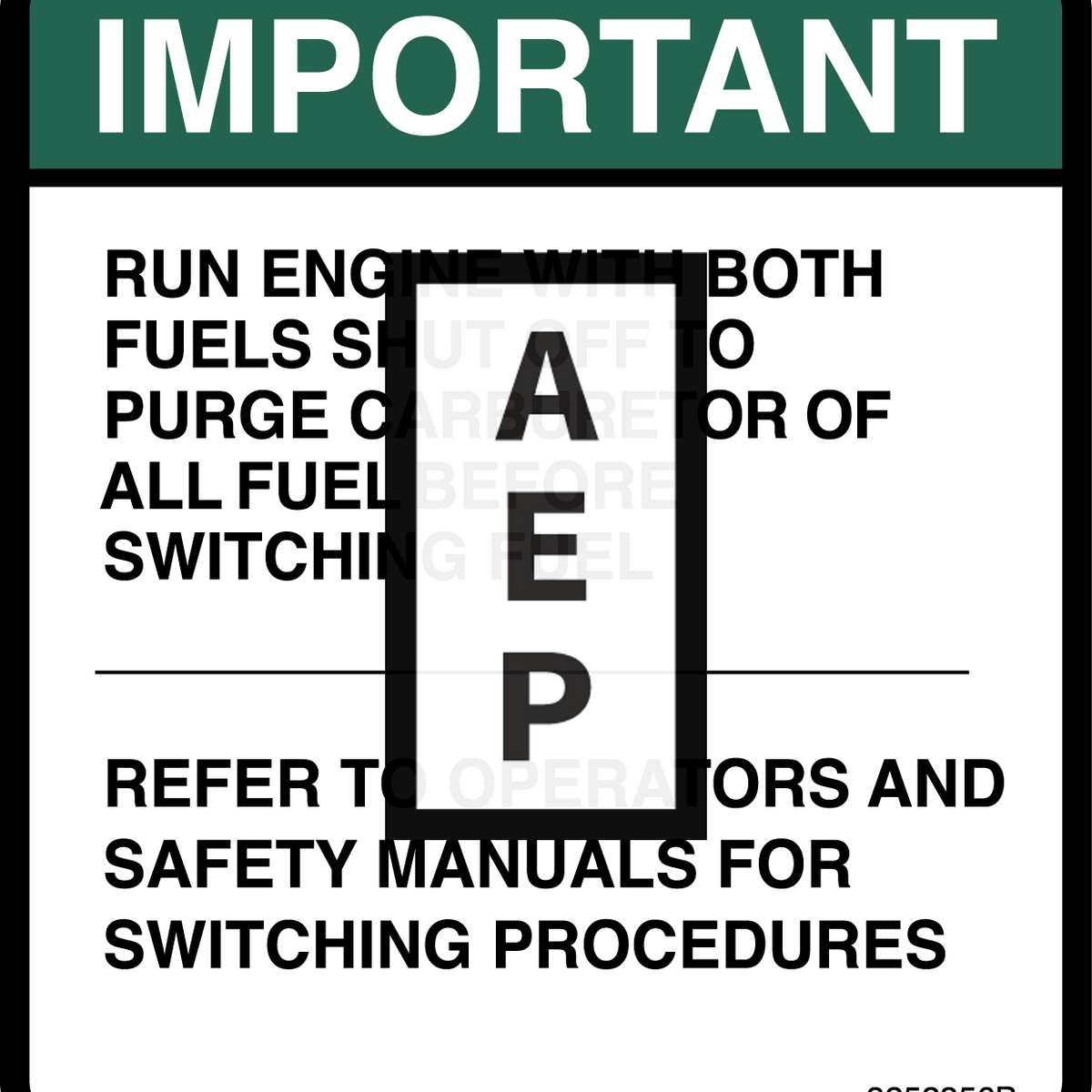 JLG 3252356 Decal Nameplate Caution Df | Aerial Safety Labels