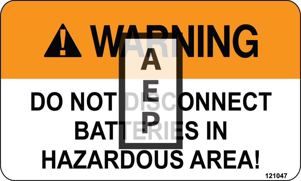 Skyjack 121047 Decal Do Not Disconnect | Aerial Safety Labels