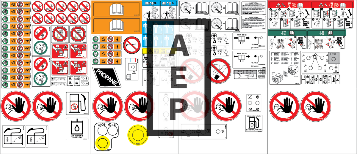 Skyjack 166327 Decal Kit 88X1 Ansi Csa | Aerial Safety Labels