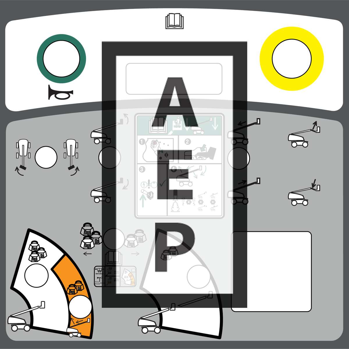 Skyjack 167166 Decal Uv Upper Controls Box | Aerial Safety Labels