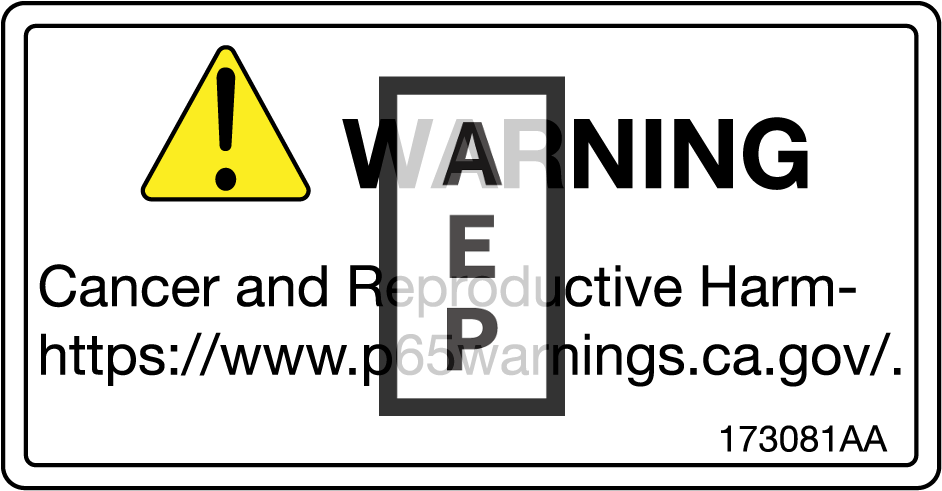 Skyjack 173081 Decal Prop 65 | Aerial Safety Labels